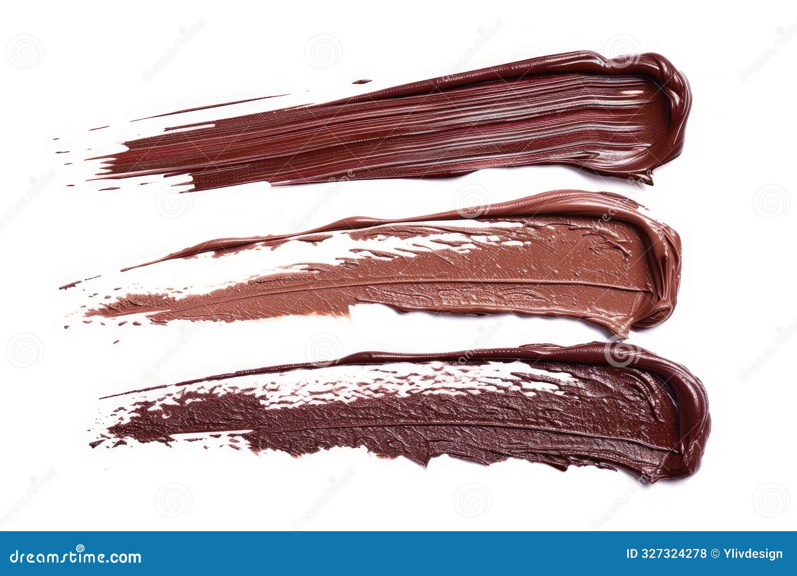 Smears of Chocolate Spread Isolated on White Stock Illustration ...