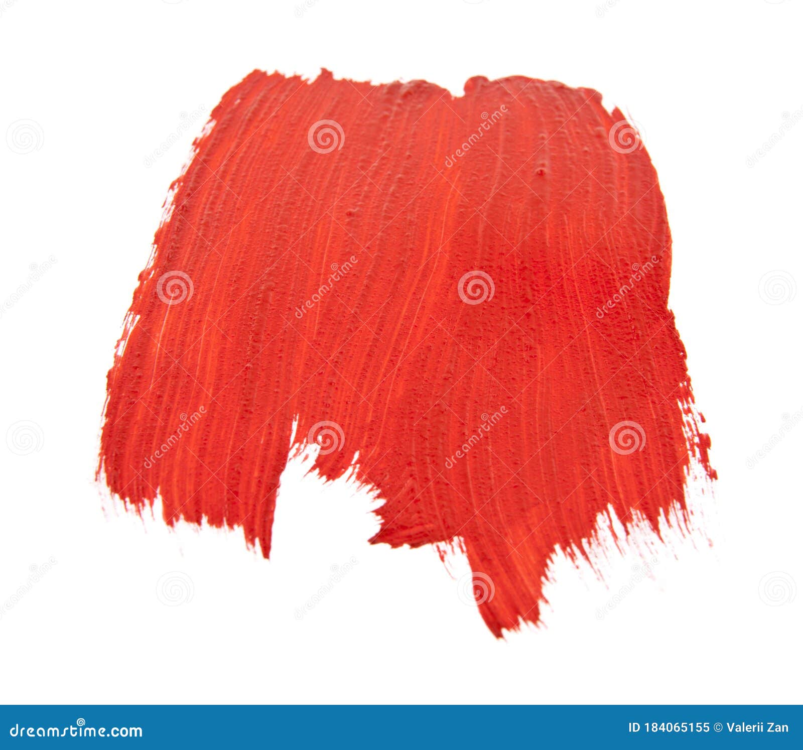 Smears of Red Paint Isolated on White Background Stock Image - Image of ...
