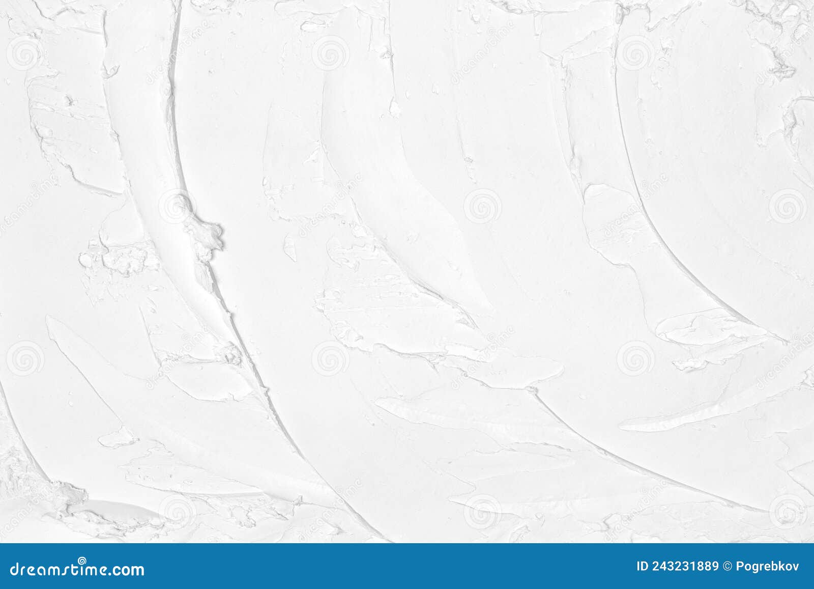 Smears of White Plaster Texture. Putty Strokes Pattern. Abstract Light ...