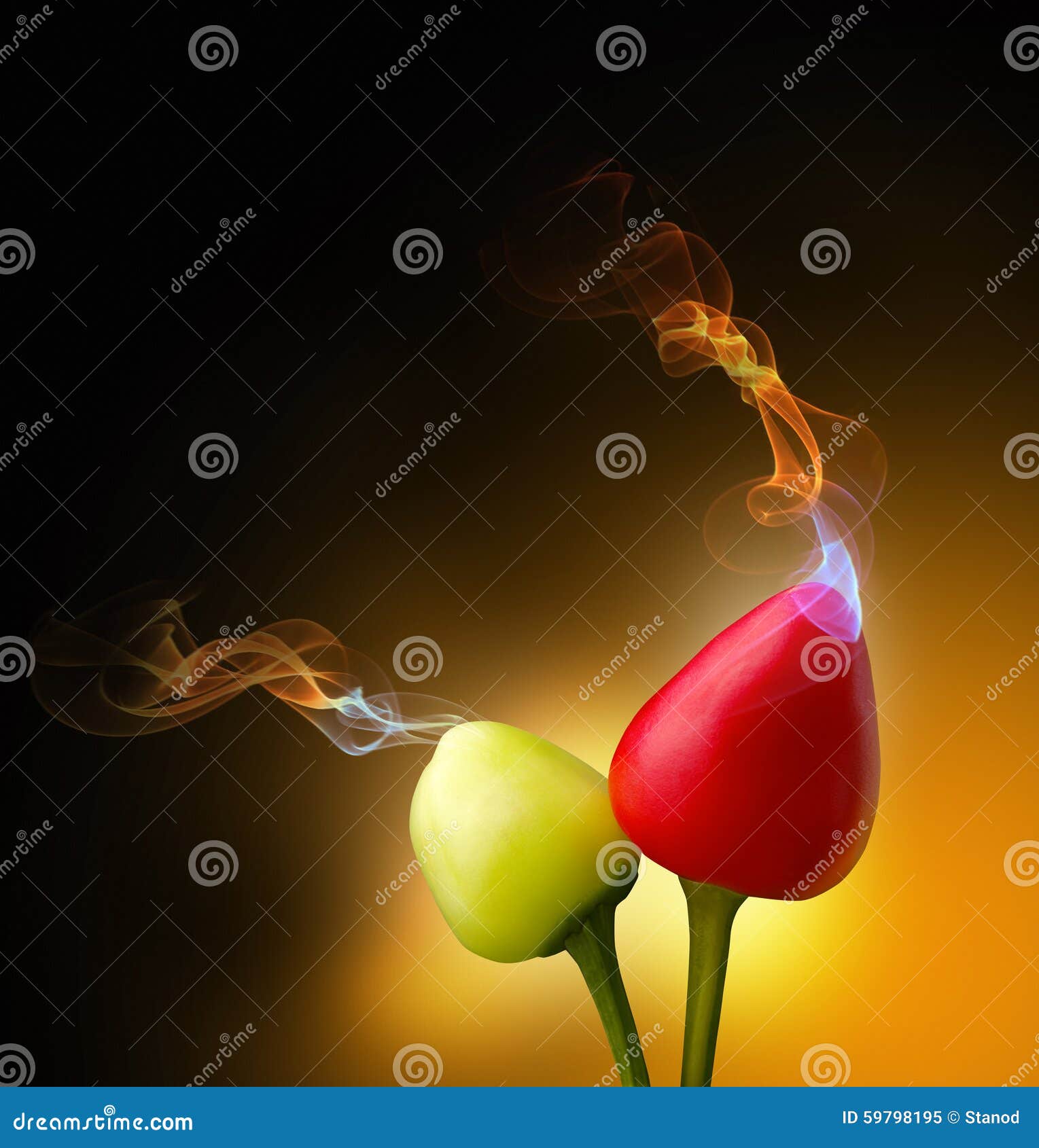 The Smell Coming from the Pepper Fruit Stock Image - Image of vitamin ...