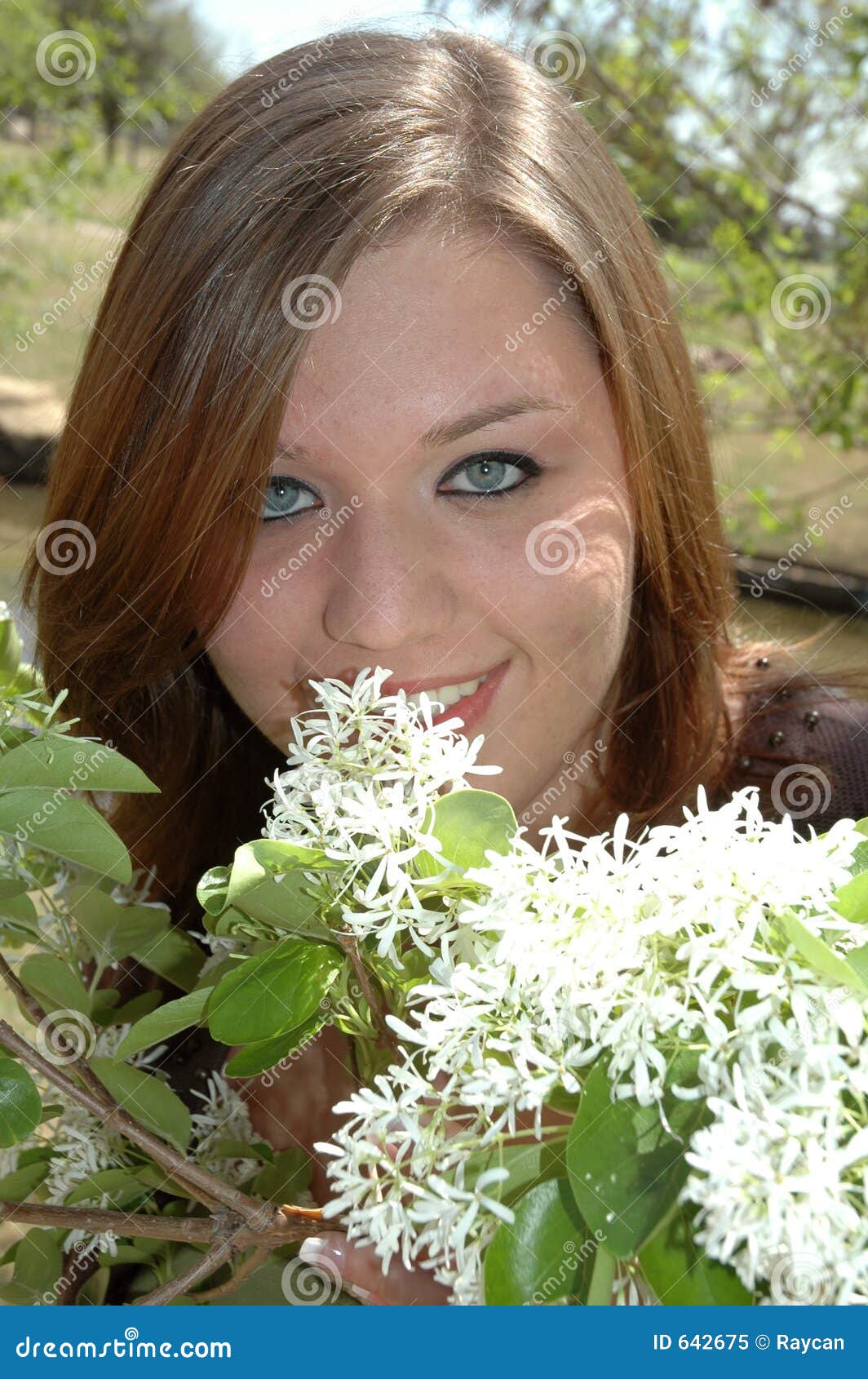 Smell Nature stock image. Image of eyes, freedom, green - 642675
