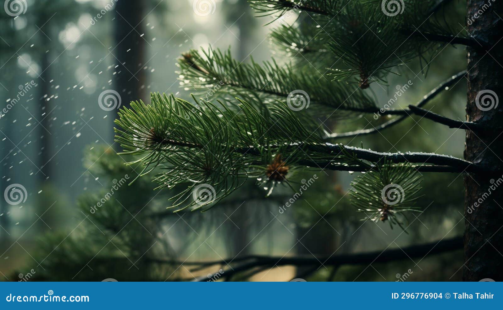 Smell of Pine Needles in the Air Stock Illustration - Illustration of ...