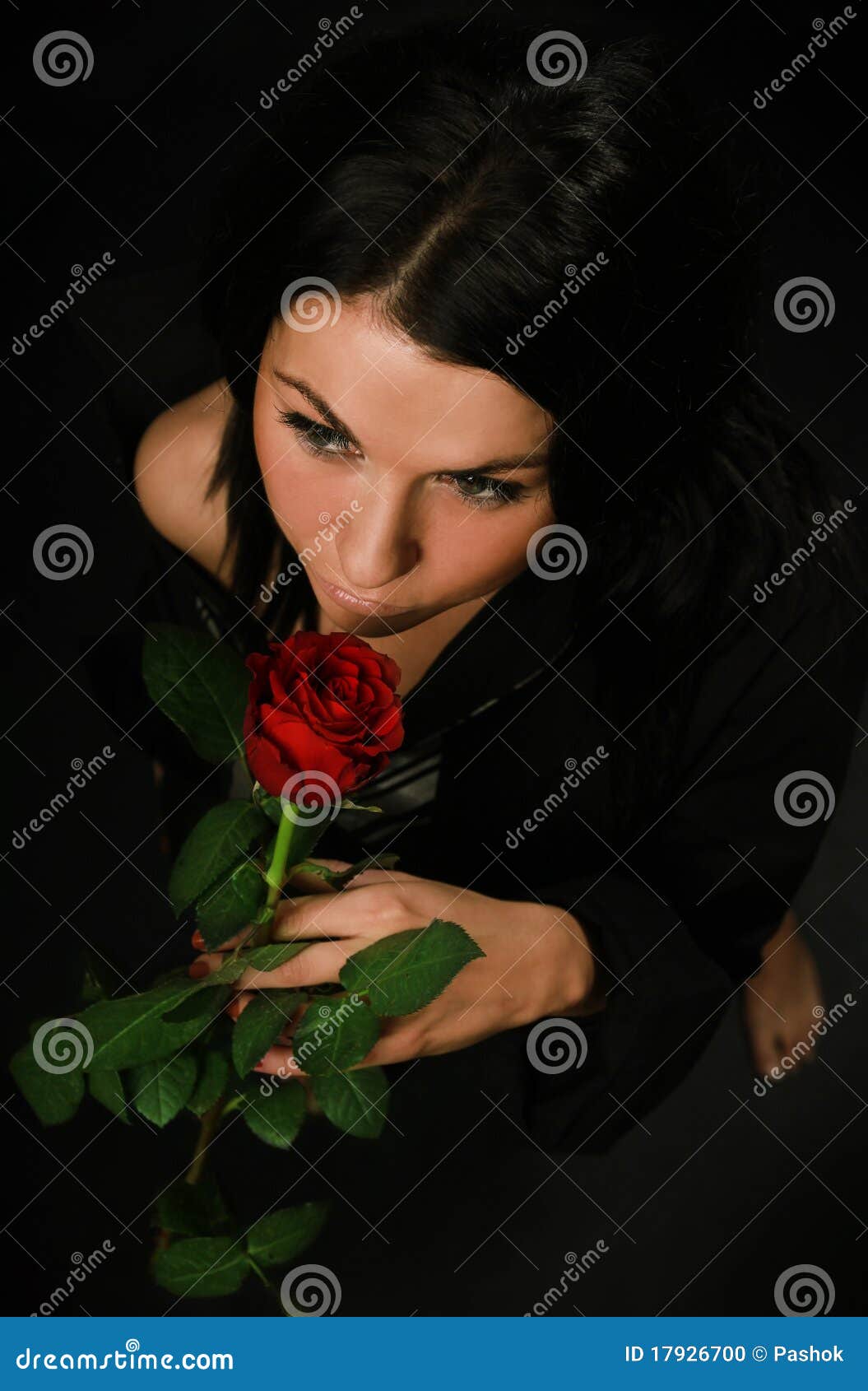 Smell of rose stock photo. Image of female, elegance - 17926700