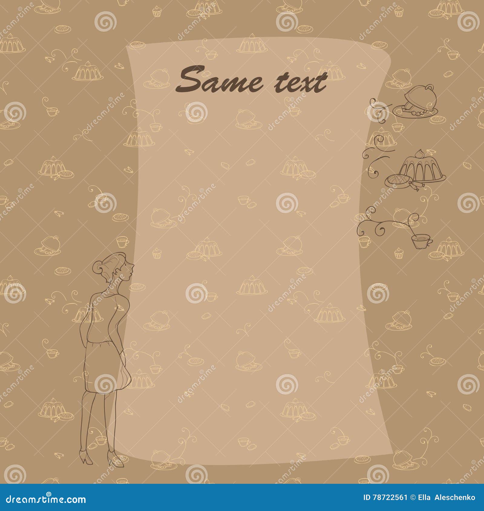 Smell Something Tasty. Blank for Menu Stock Vector - Illustration of ...