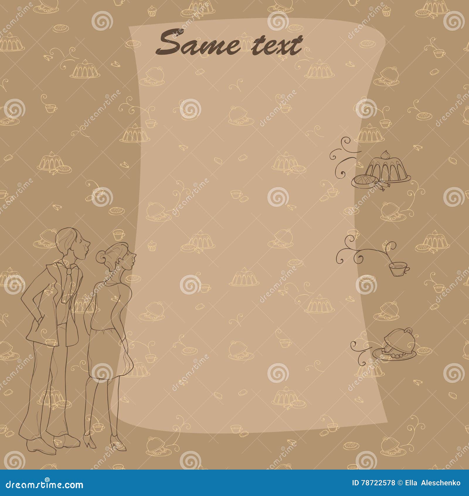 Smell Something Tasty. Blank for Menu Stock Vector - Illustration of ...