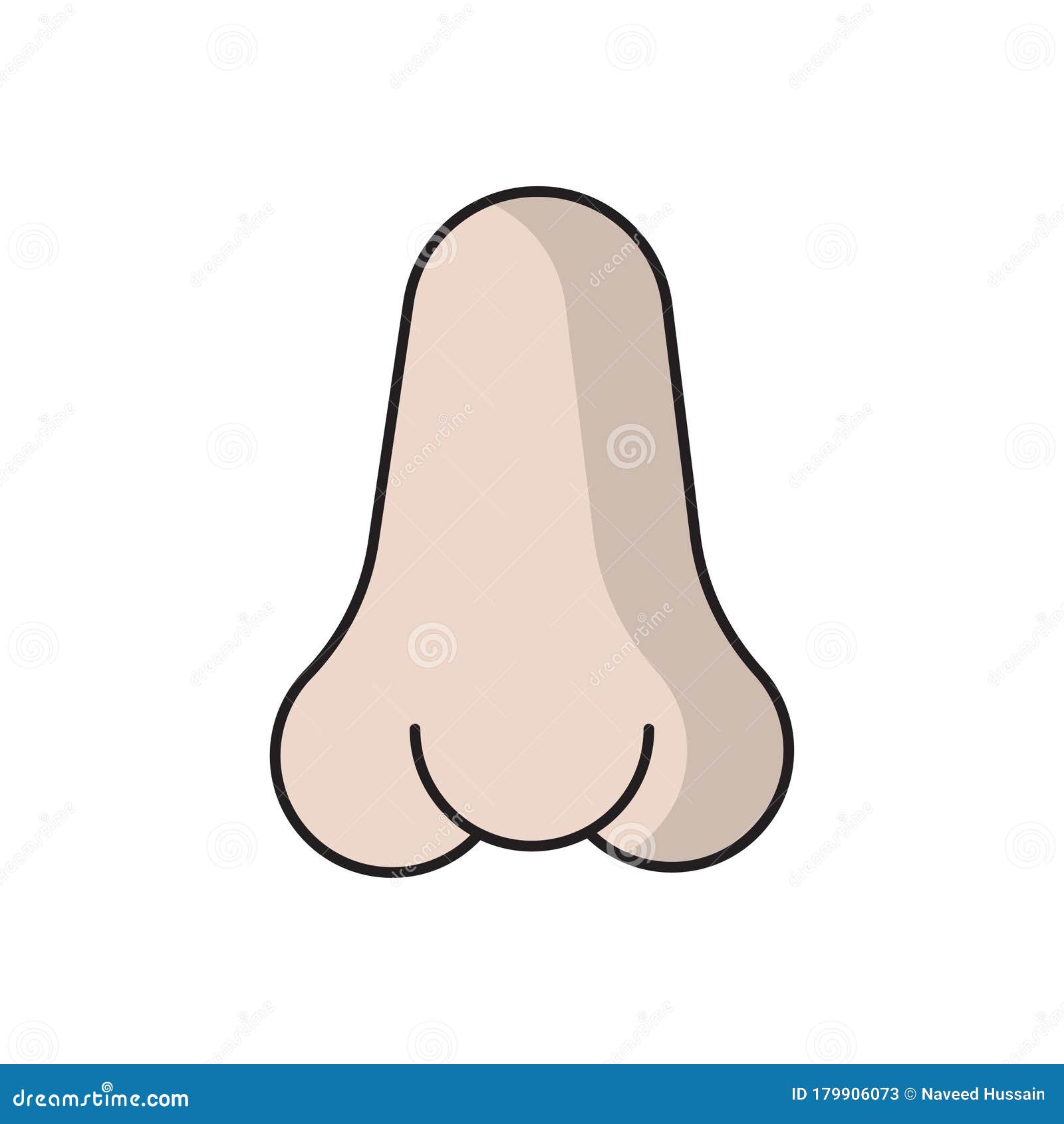 Smell Vector Flat Color Icon Stock Illustration - Illustration of sign ...