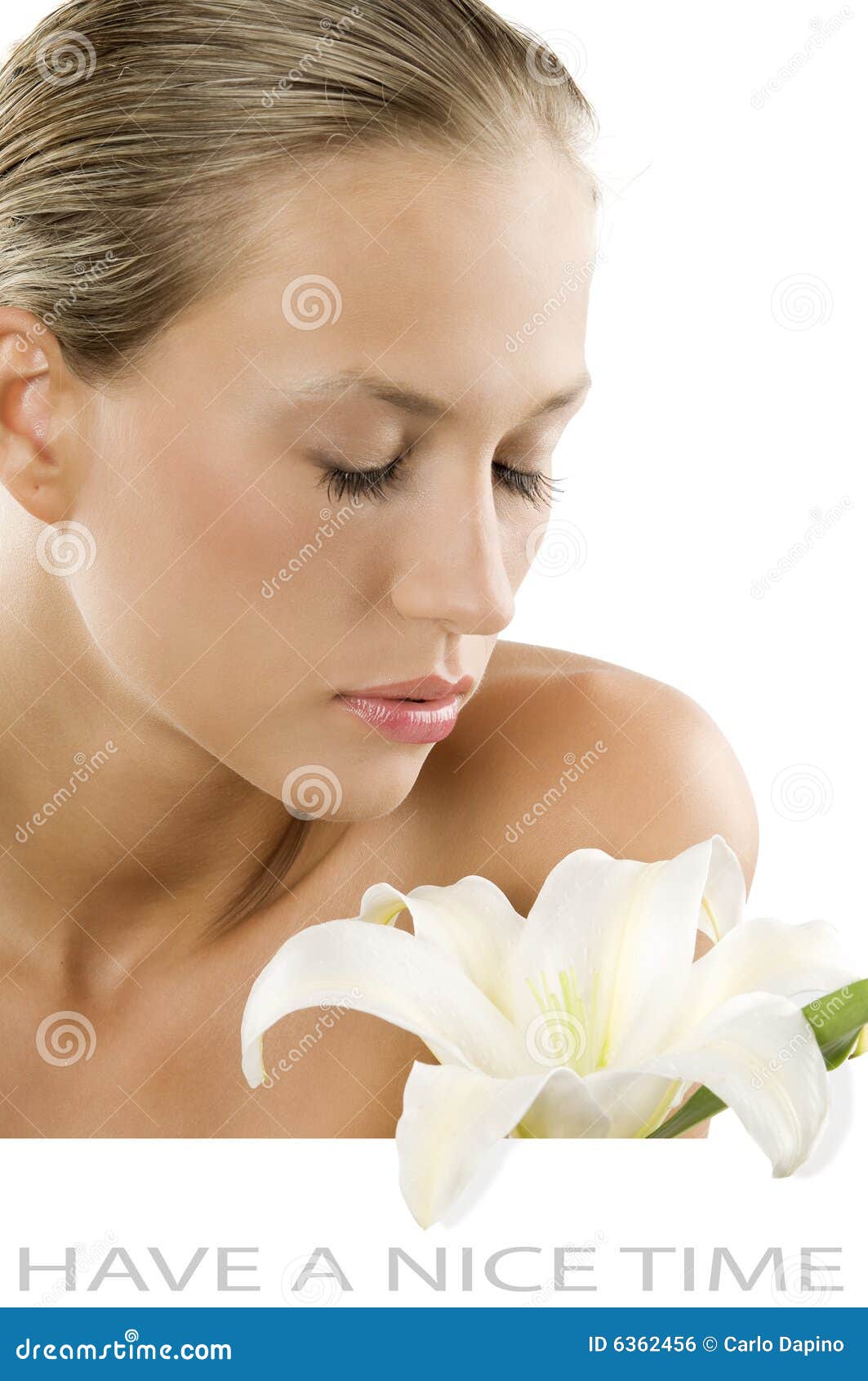 Smelling flower stock photo. Image of beautiful, freshness - 6362456