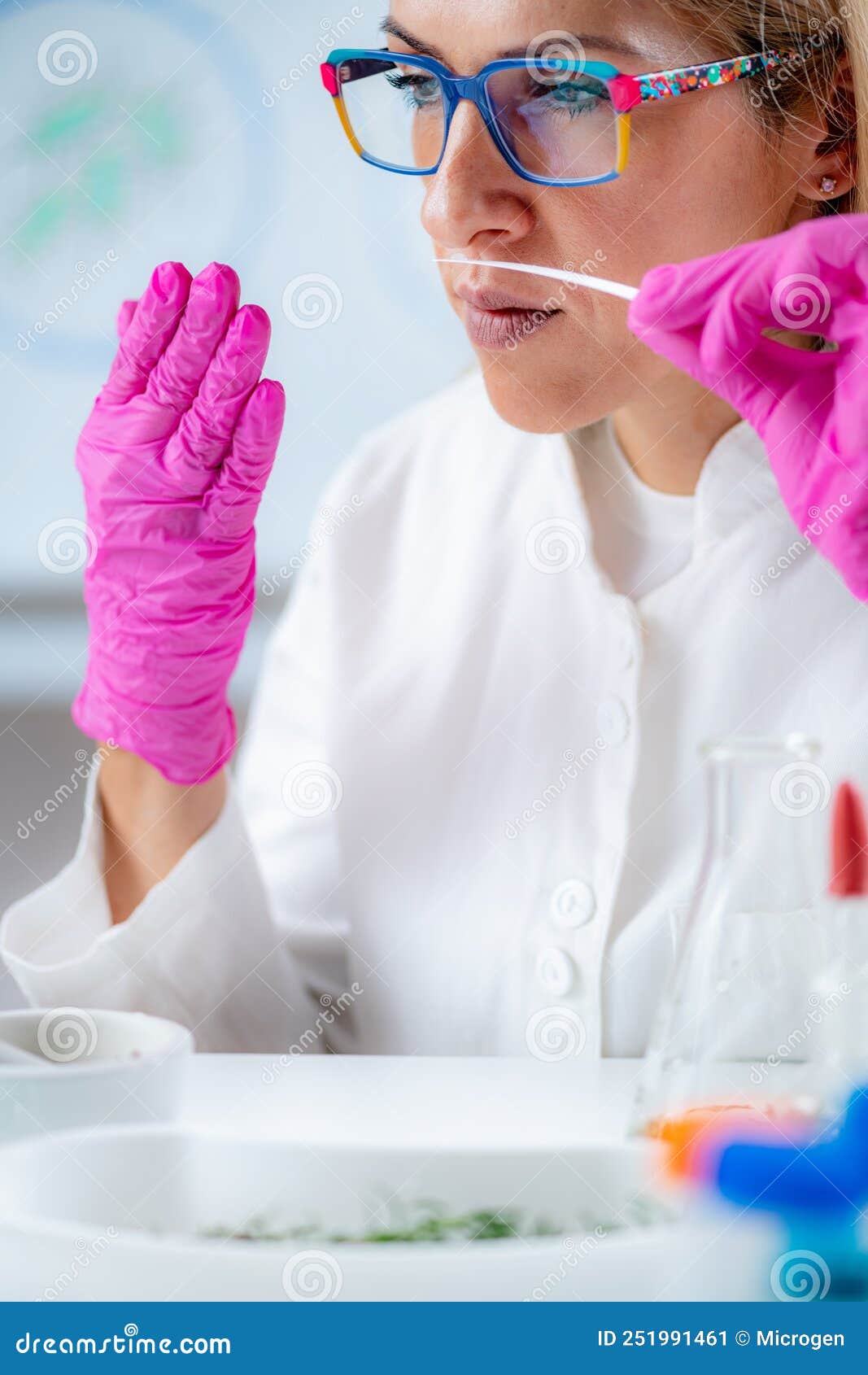 Smelling Fragrance on Perfume Test Paper in the Lab Stock Image - Image ...