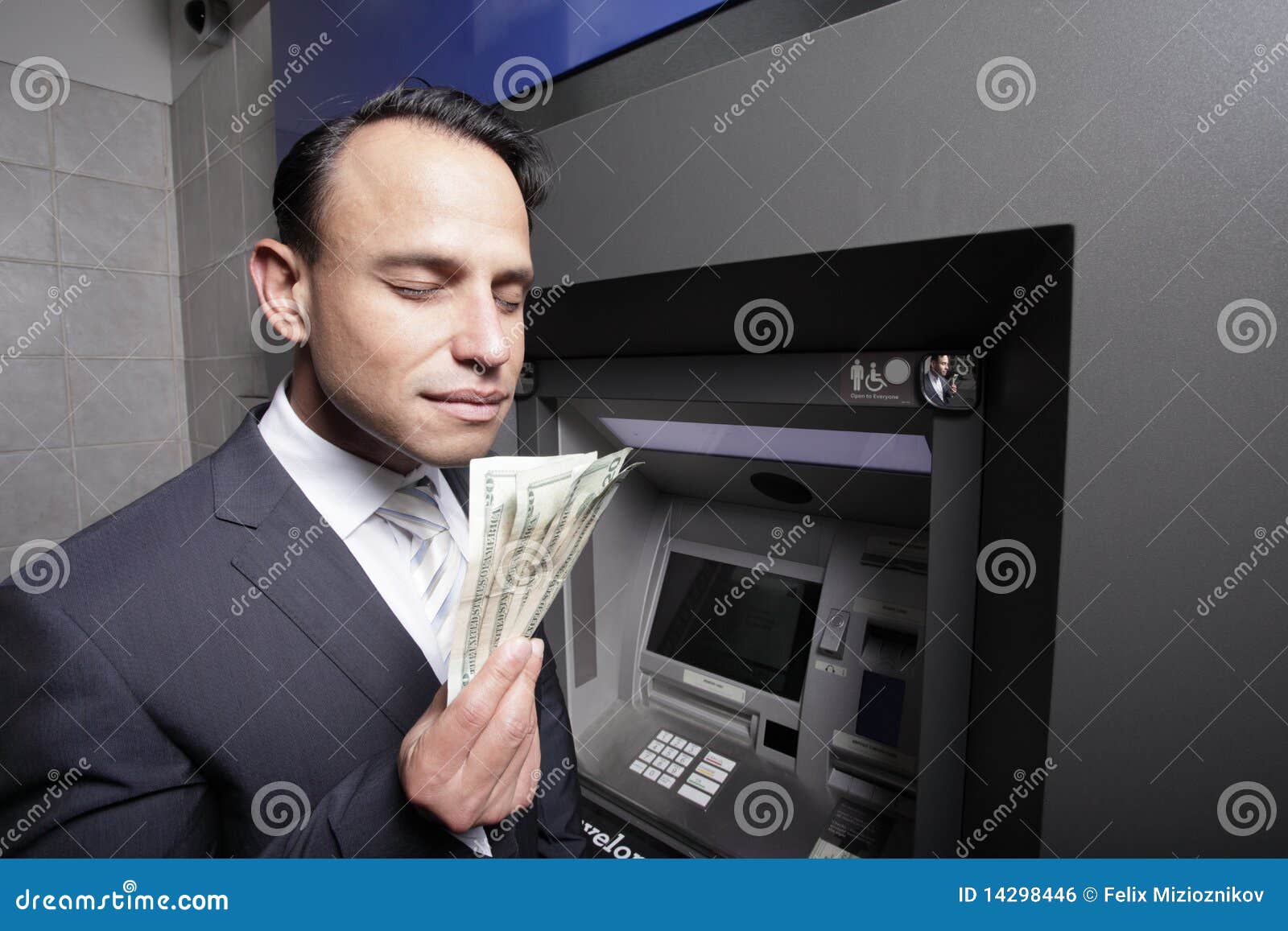 Smelling money stock photo. Image of attire, businessman - 14298446