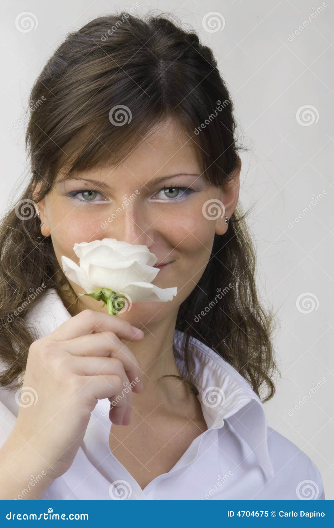 The smelling rose stock image. Image of attractive, italian - 4704675
