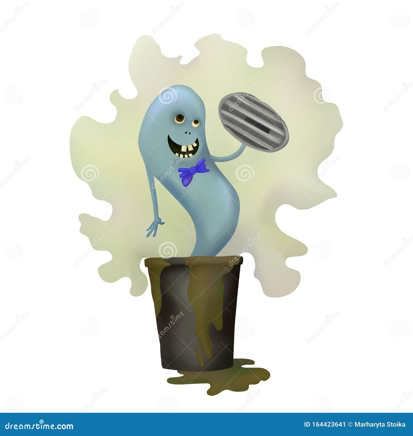 Smelly Blue Ghost vektor abbildung. Illustration von grün - 164423641
