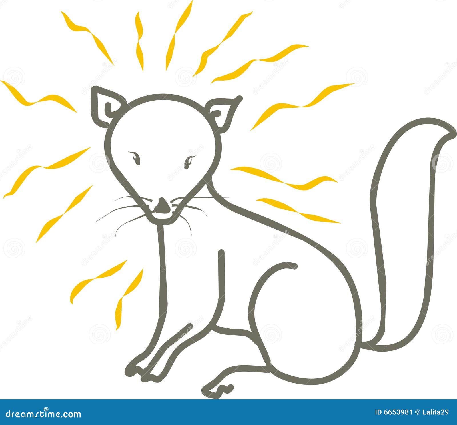 Smelly cat stock illustration. Illustration of clip, stink - 6653981