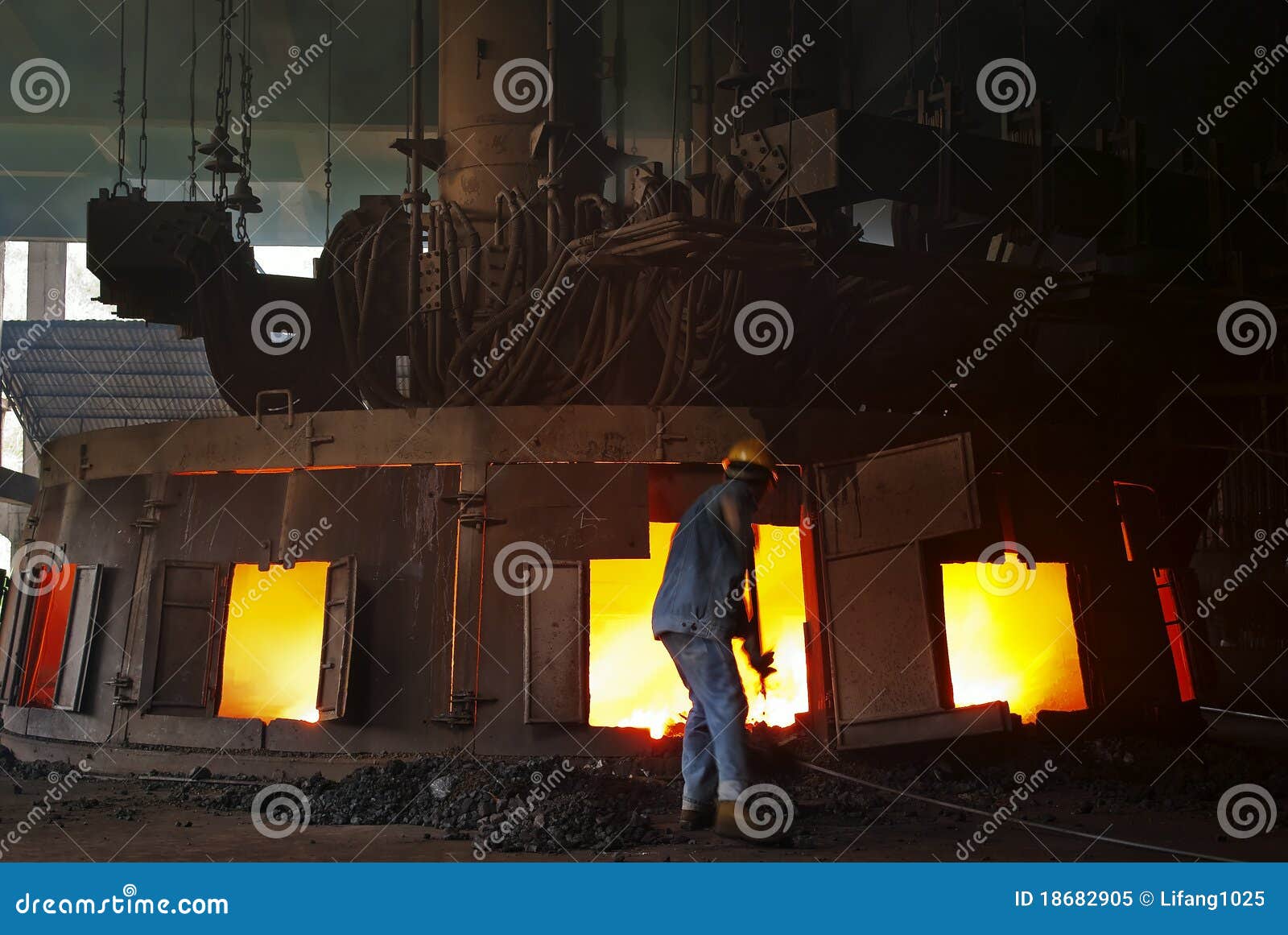 Smelting industry stock image. Image of heat, energy - 18682905