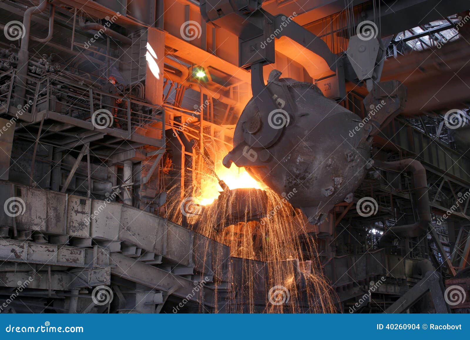 Smelting of the metal stock photo. Image of burn, glow - 40260904