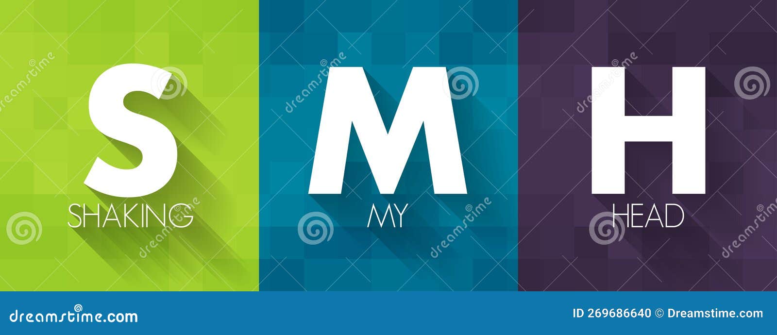 SMH - Shaking My Head Acronym Text Concept for Presentations and ...
