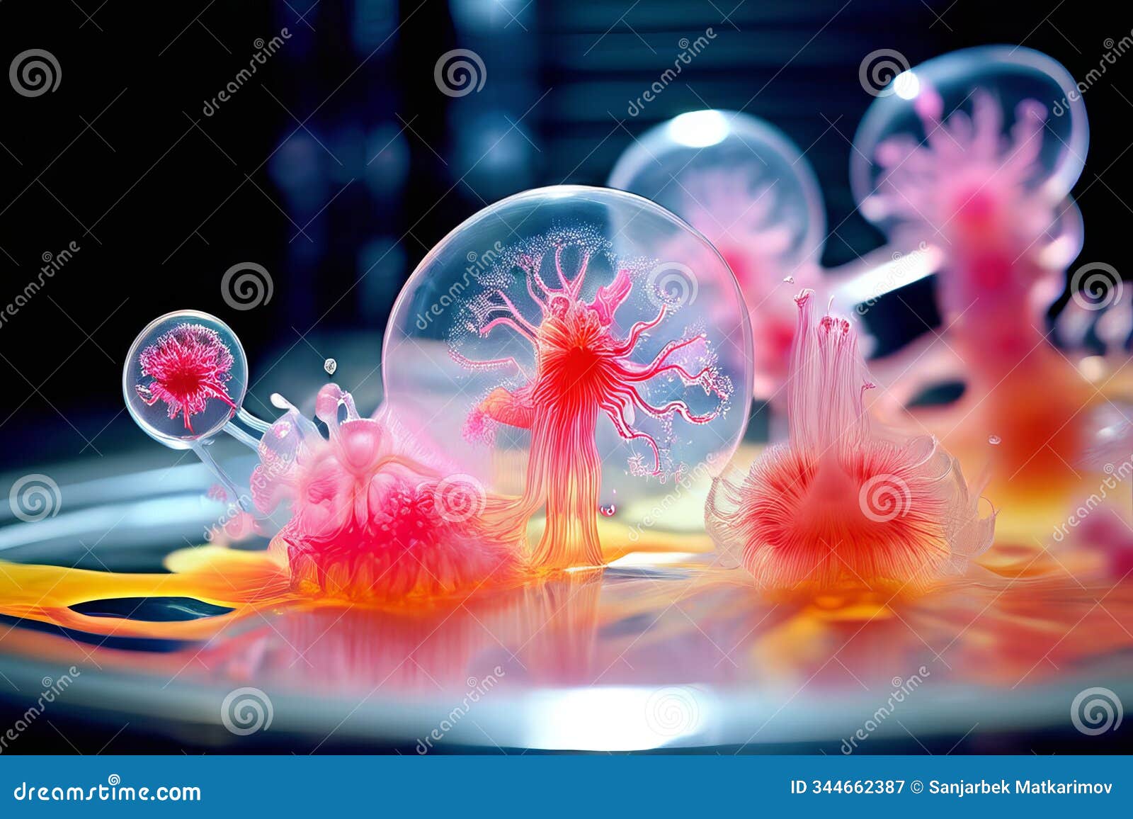 Smicrobial Art Su Growing Bacteria in Patterns on Agar Plates Stock ...