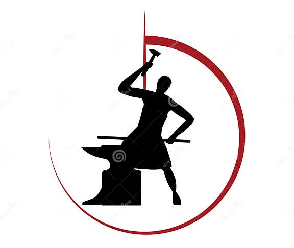 Smid Logo Design vector illustratie. Illustration of gieterij - 81258934