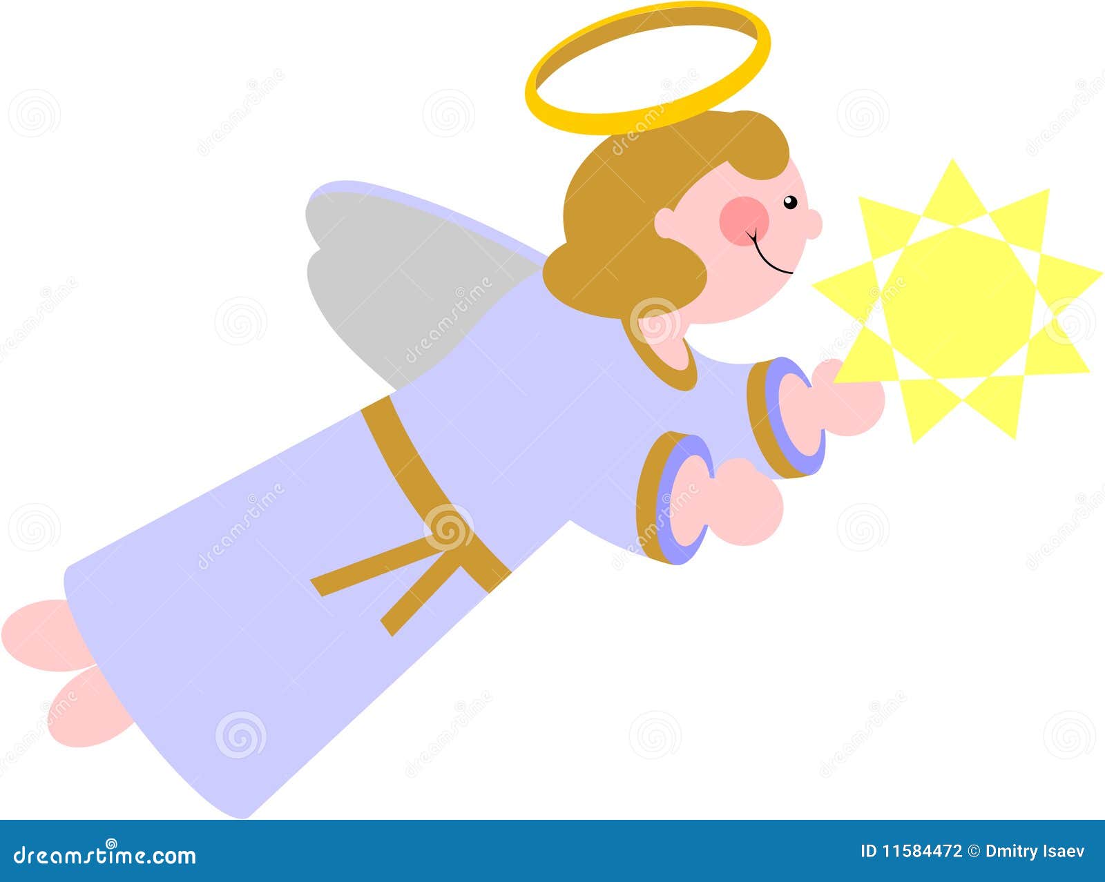Smile angel in color 04 stock vector. Illustration of merry - 11584472