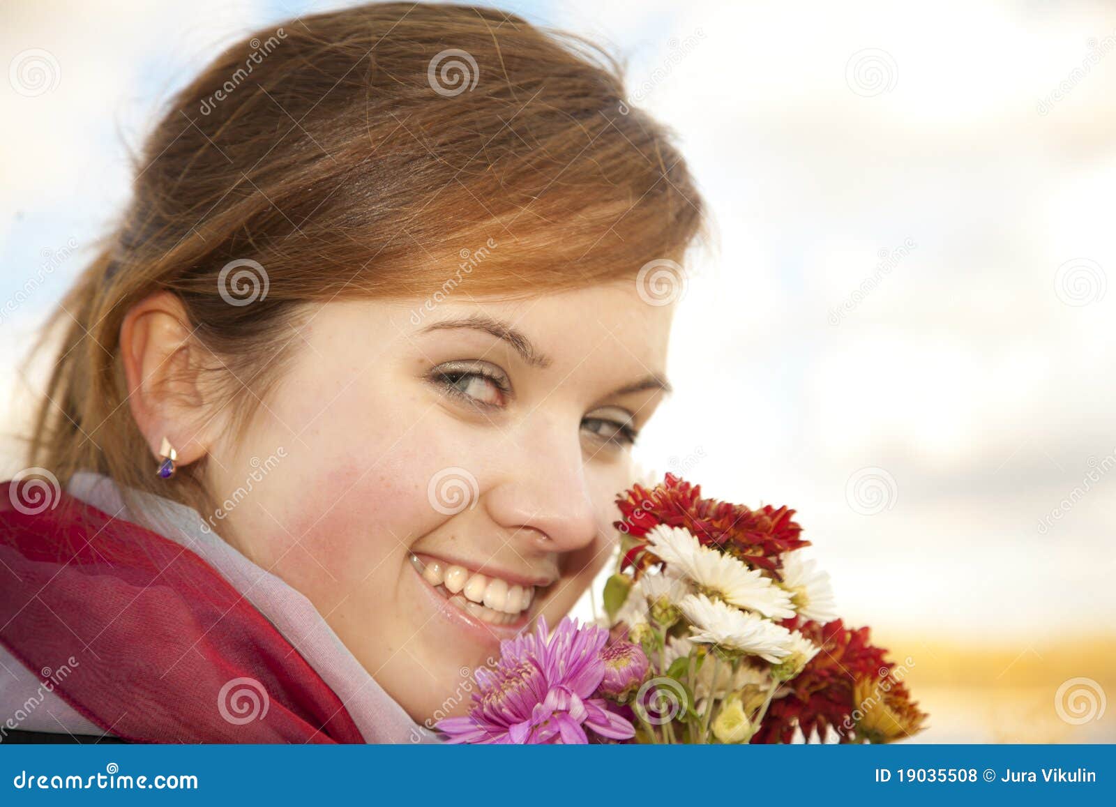 Smile of autumn stock photo. Image of white, adult, lovely - 19035508