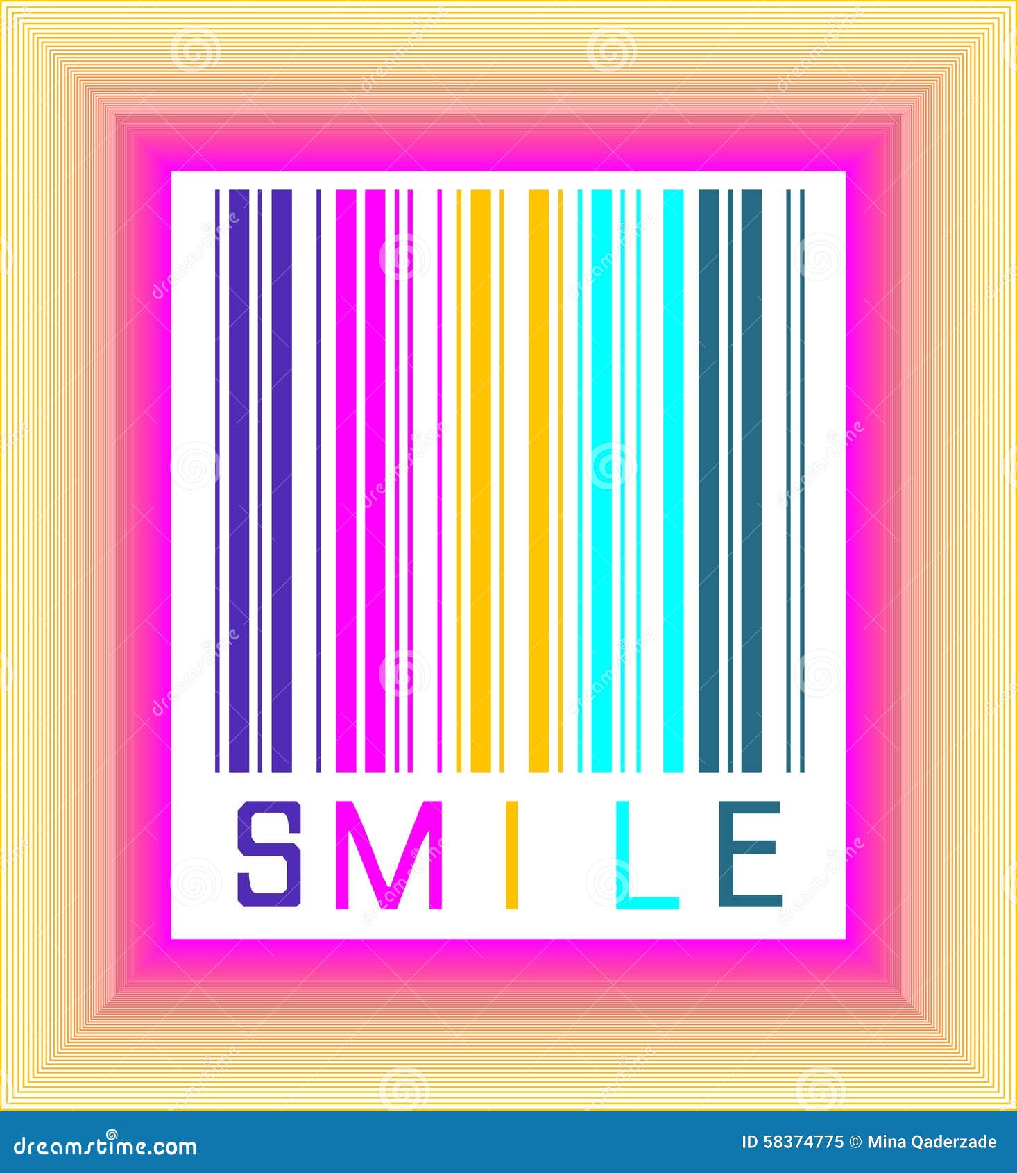 Smile Bar-code stock illustration. Illustration of smile - 58374775