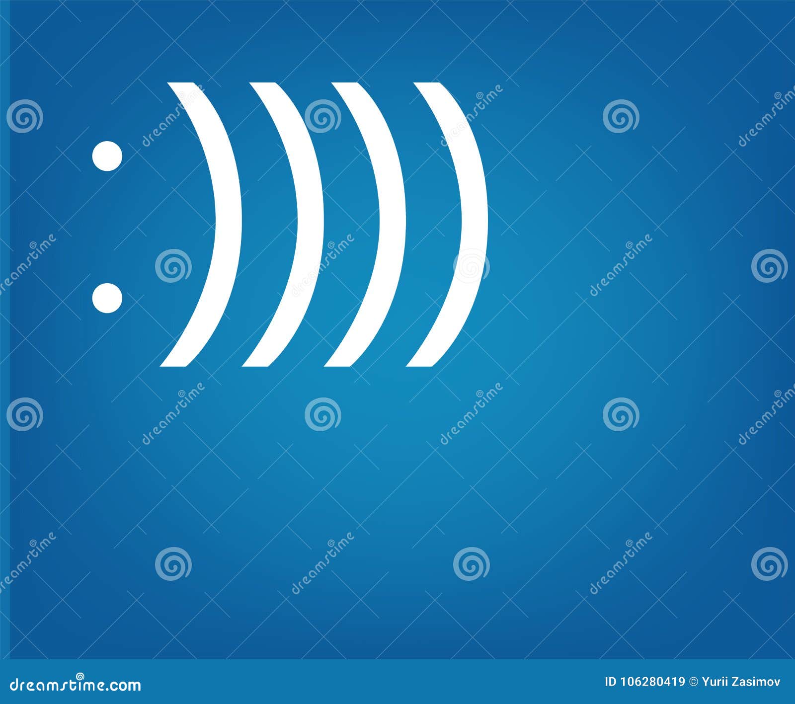 Smile from the Blue Screen of Death. Stock Vector - Illustration of ...