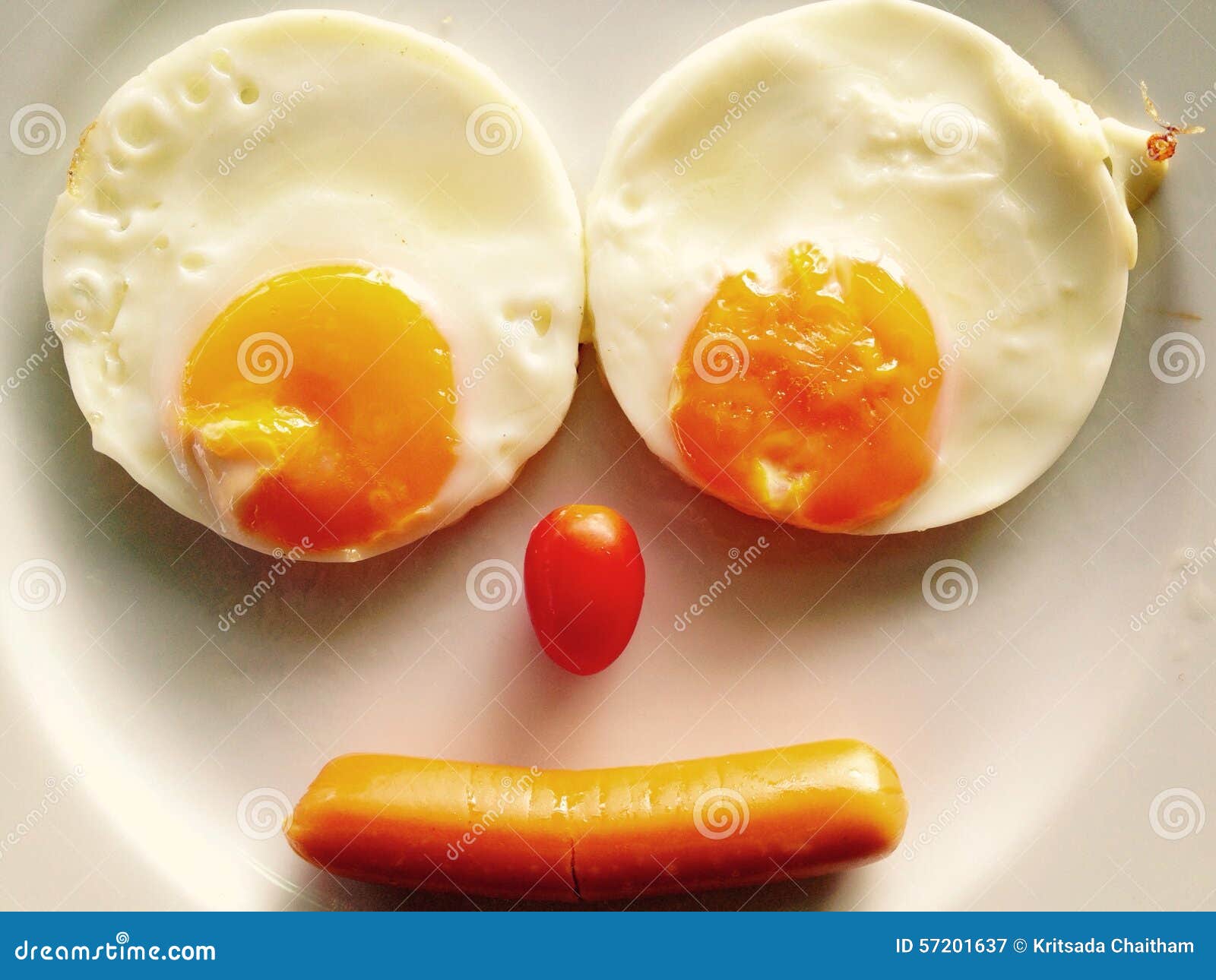 The smile of breakfast editorial photography. Image of fried - 57201637