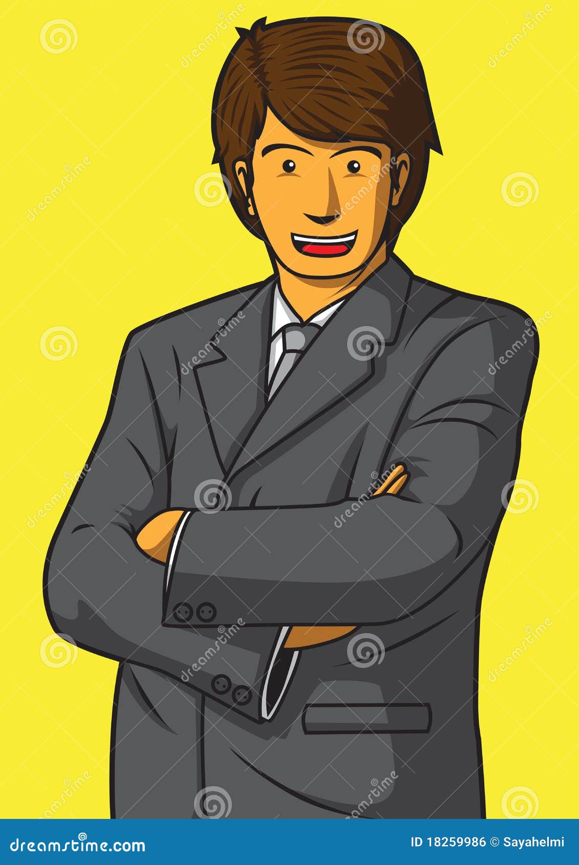 Smile businessman stock vector. Illustration of employer - 18259986