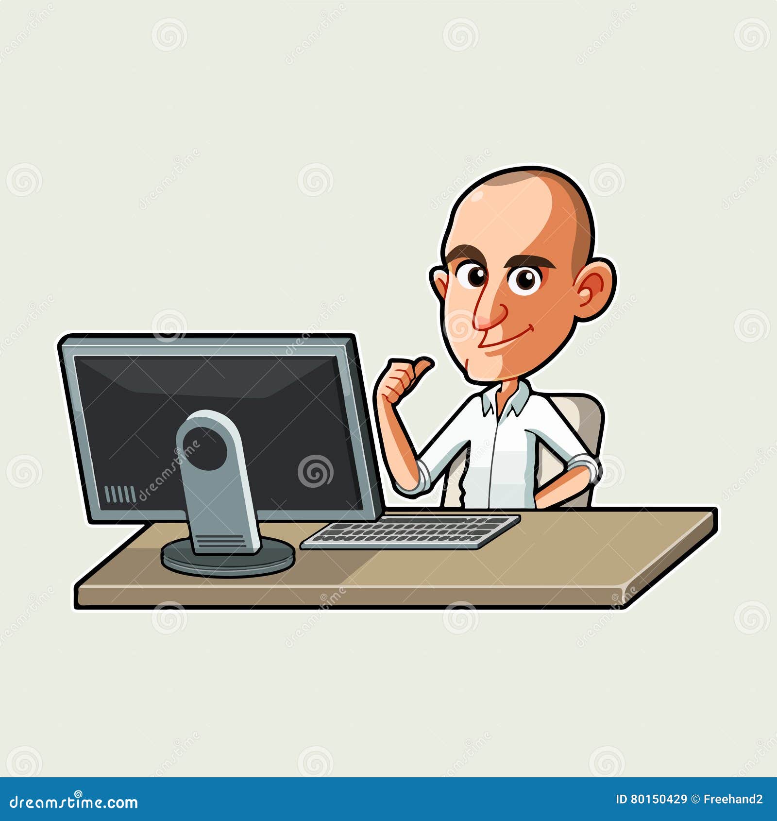 Smile businessman stock illustration. Illustration of thumb - 80150429
