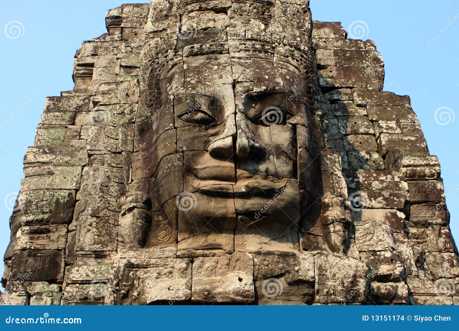 Smile from cambodia stock photo. Image of stone, ancient - 13151174