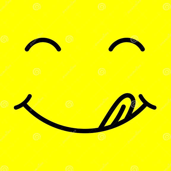 Smile Cartoon Vector Illustration Cute Sad Pointless Happy Smiles Stock Vector