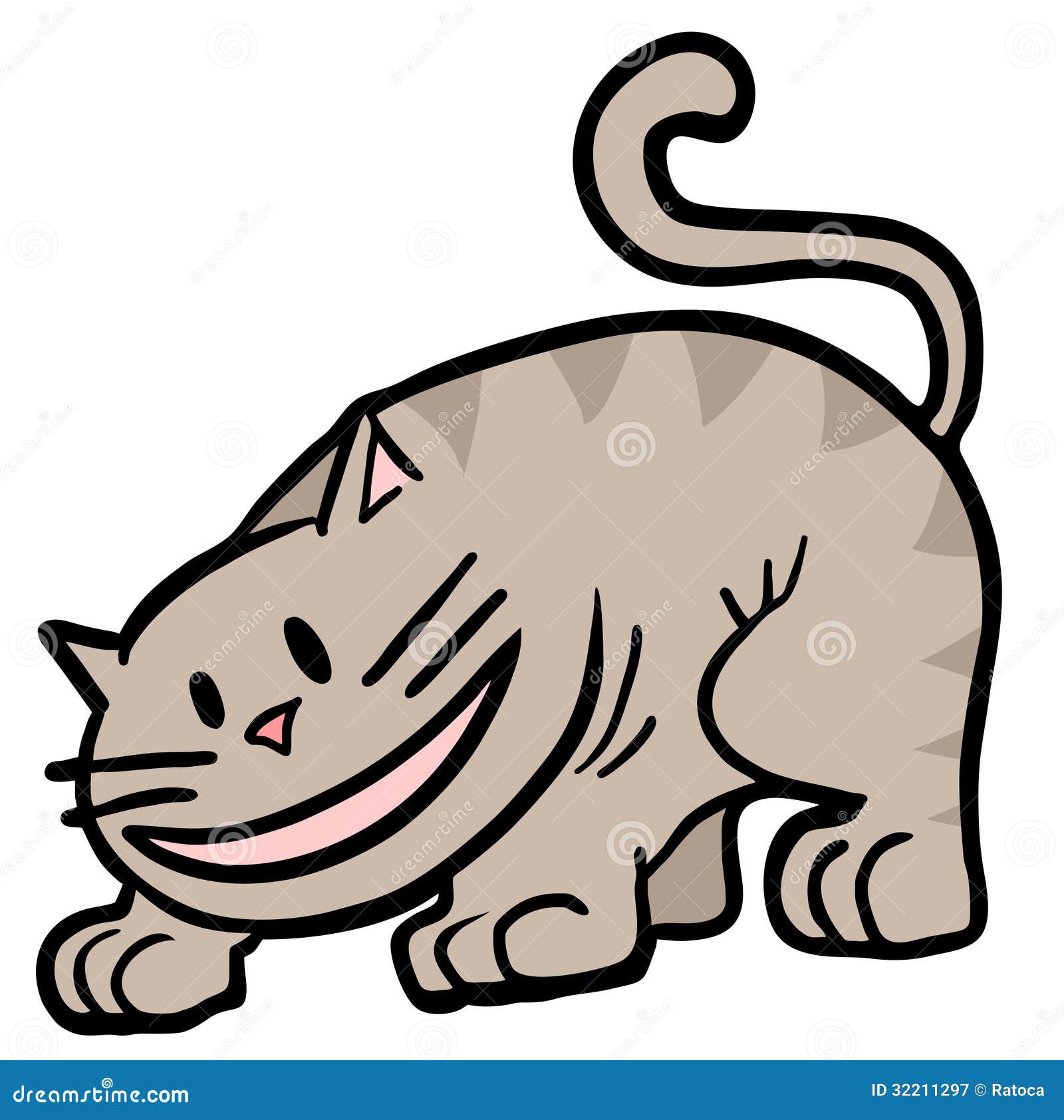 Smile cat stock vector. Illustration of beautiful, isolated - 32211297