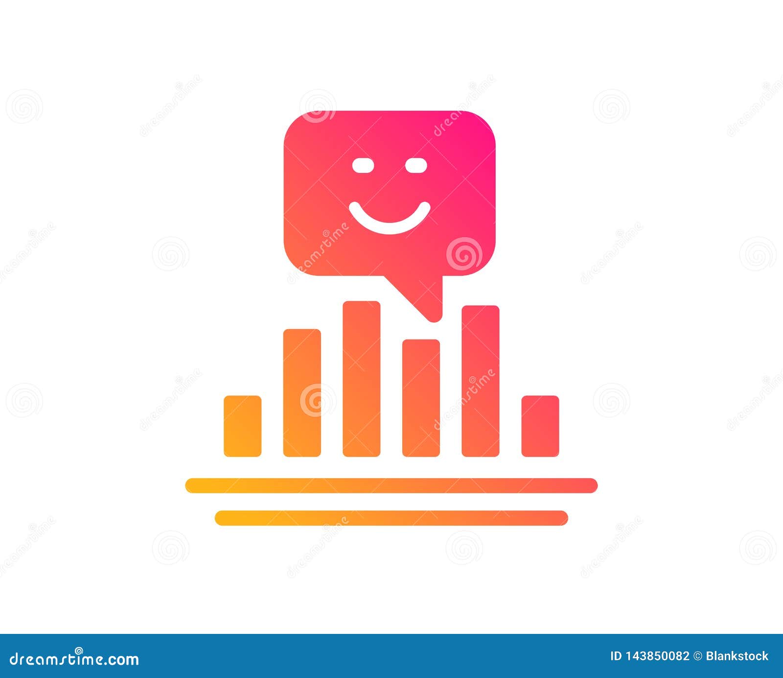 Smile Chart Icon. Positive Feedback Rating Sign. Vector Stock Vector ...