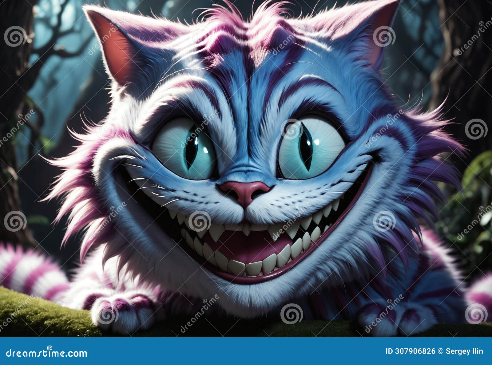 Smile Of A Cheshire Cat For The Tale Alice In Wonderland Vector ...