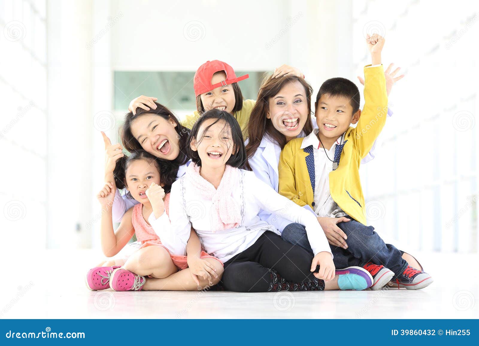 Smile Children Post Together Stock Photo - Image of caucasian, smile ...