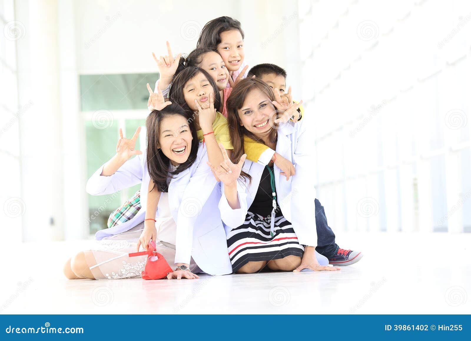 Smile Children Post Together Stock Photo - Image of group, caucasian ...