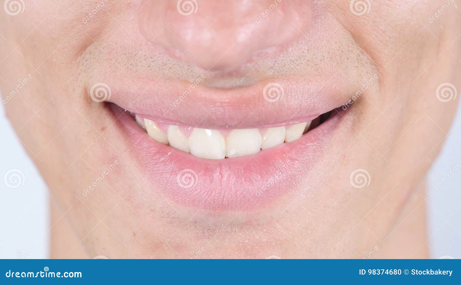 Smile, Close Up of Man S Face Lips Stock Photo - Image of horizontal ...