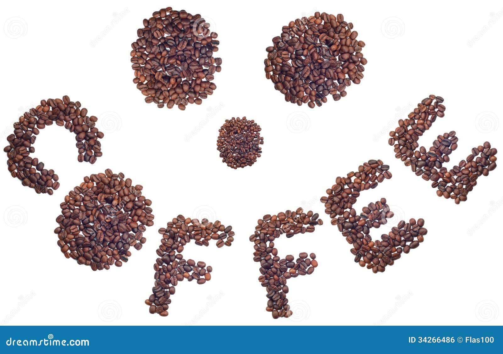 Smile of coffe beans stock photo. Image of brown, natural - 34266486