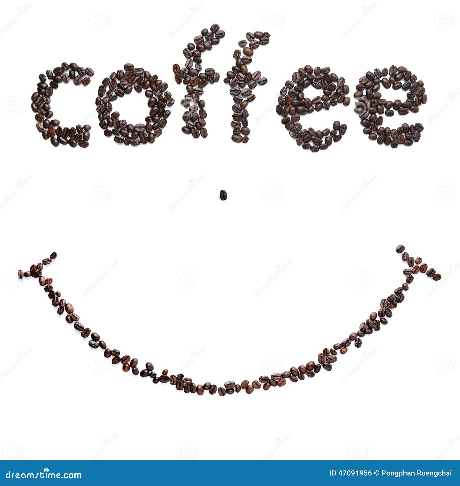 Smile coffee beans stock photo. Image of brand, roasted - 47091956