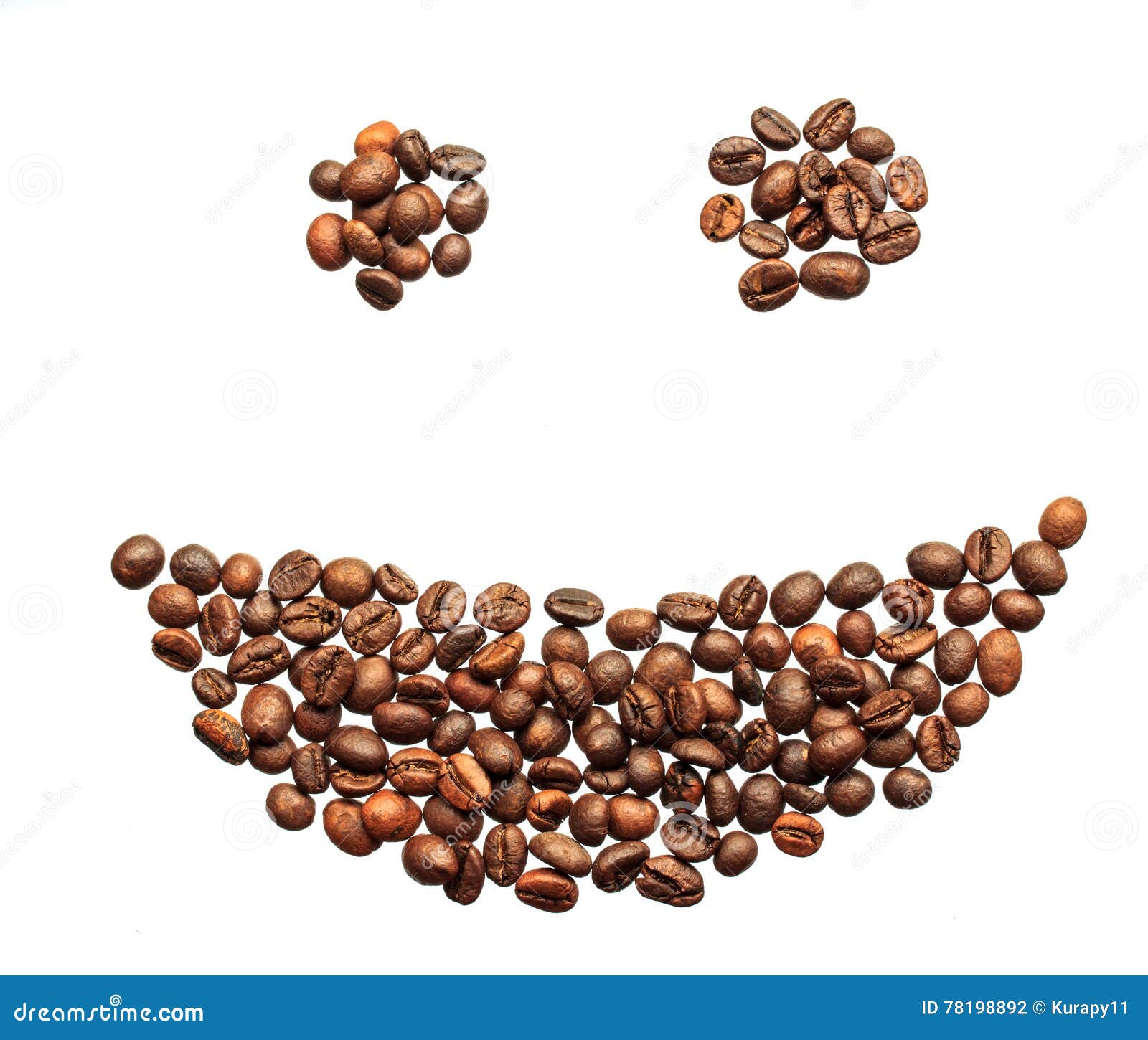 Smile from coffee beans stock photo. Image of outline - 78198892