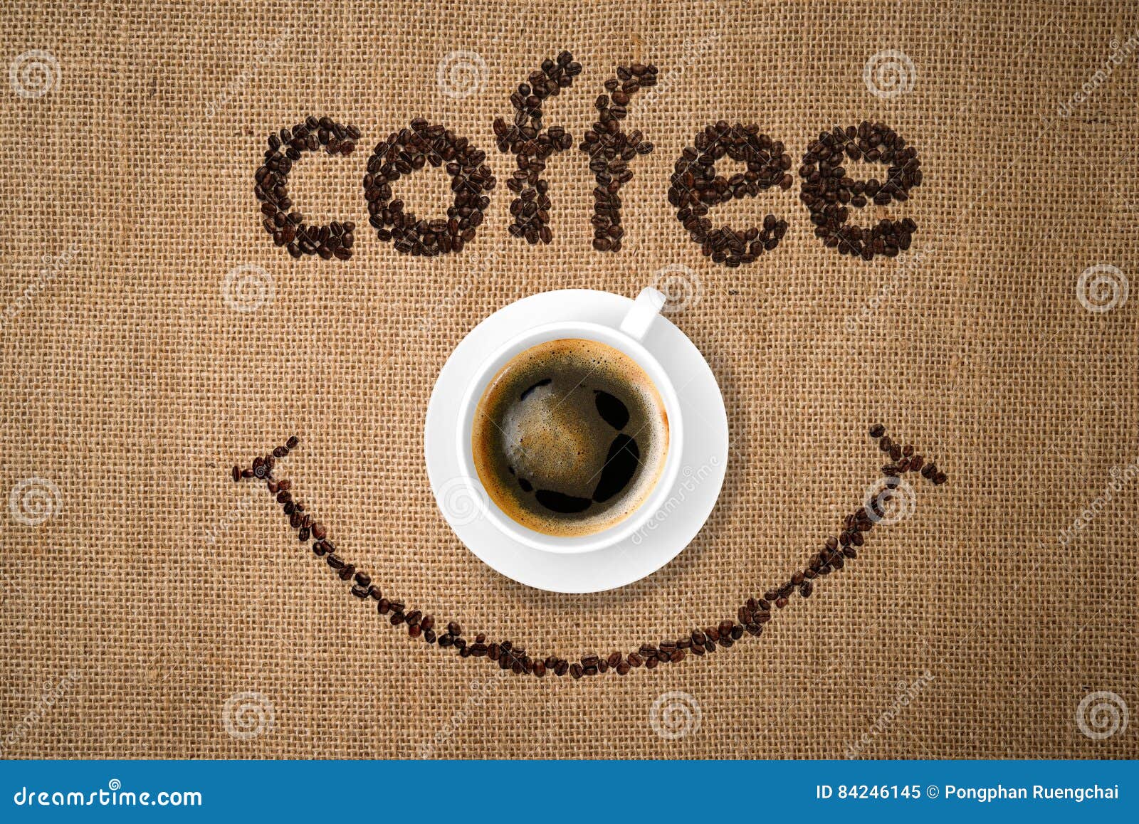 Smile coffee stock image. Image of linen, craft, drink - 84246145