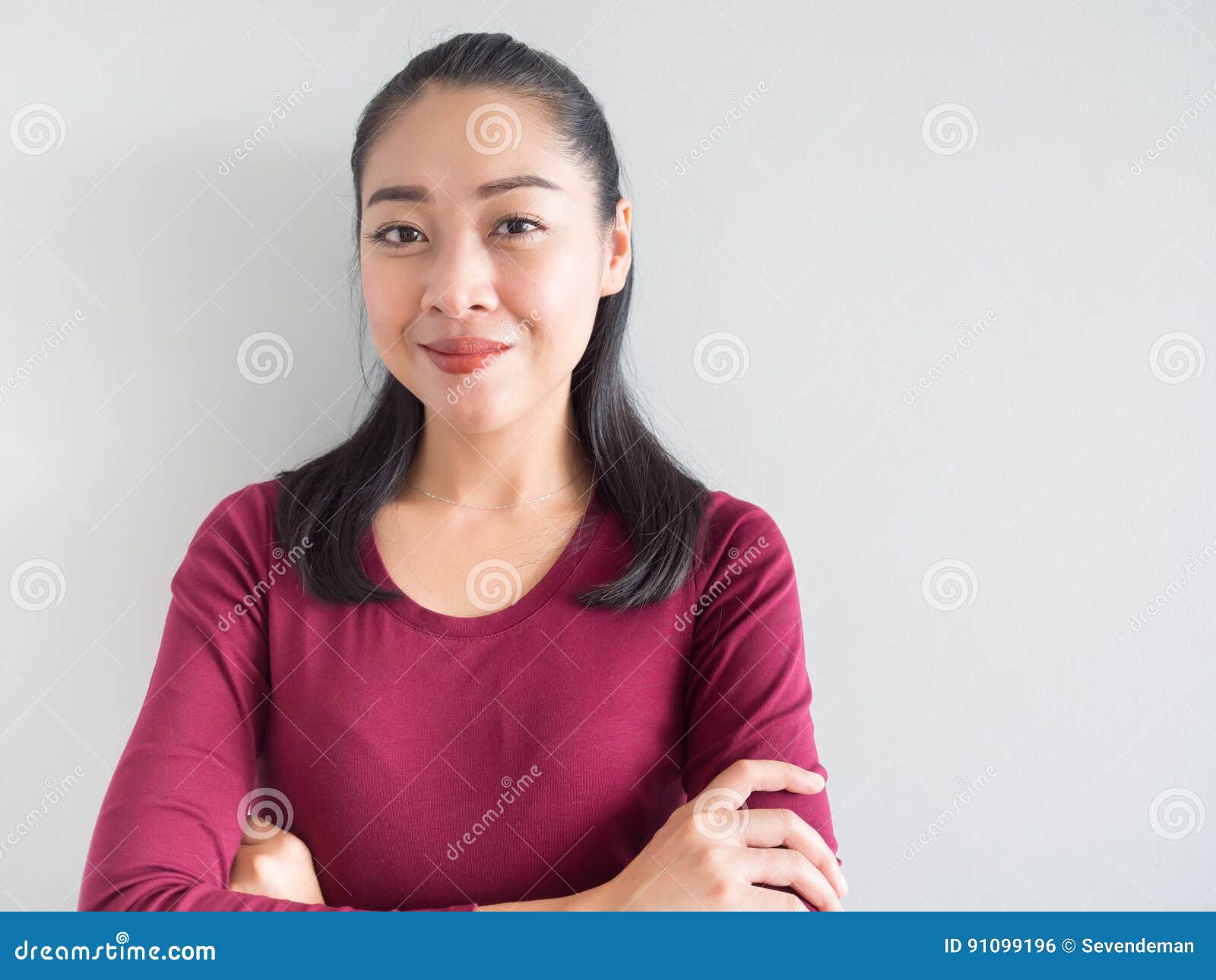 Smile and Confidence Woman. Stock Photo - Image of single, asian: 91099196