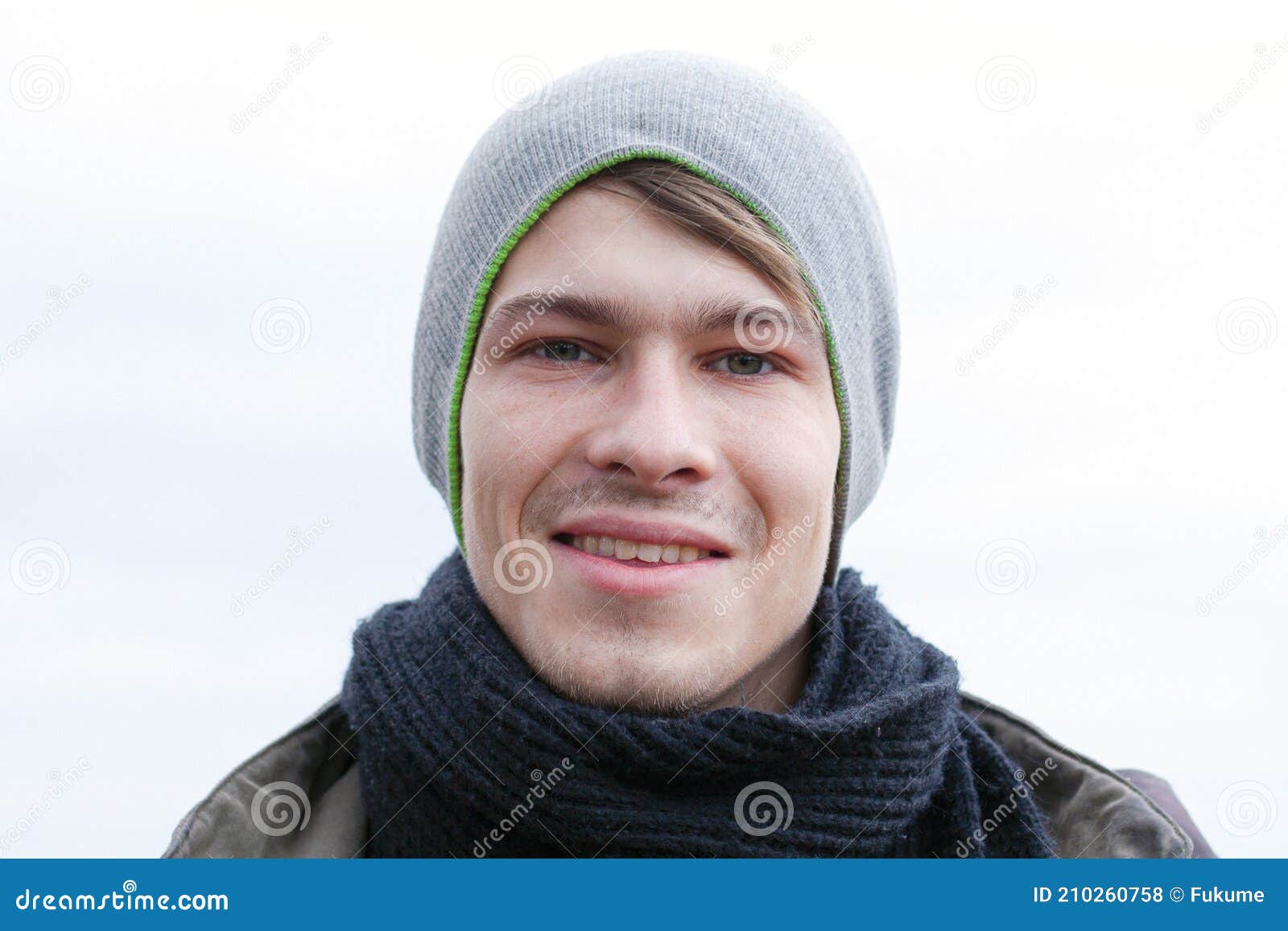 Smile Cute Guy 22-24 Old Years Portrait Stock Photo - Image of ...