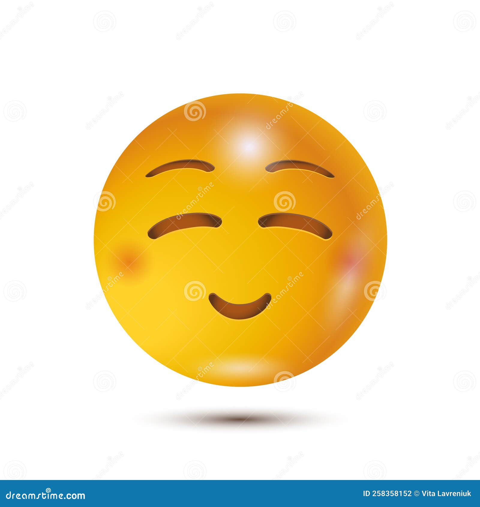 Realistic Emoticon. Isolated in White Background. Vector Emoji Stock ...