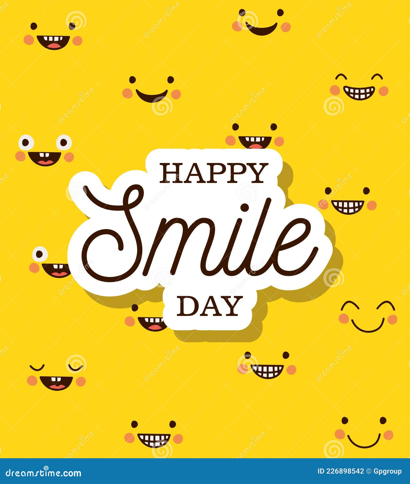 Smile day illustration stock vector. Illustration of holiday - 226898542