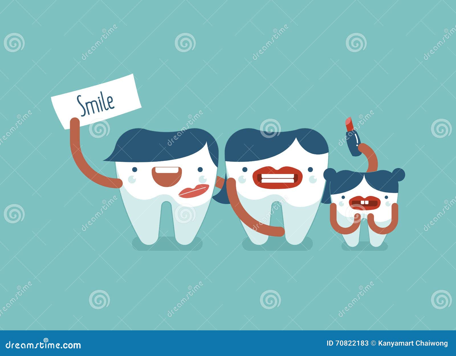 Dental Family Tree Vector Illustration | CartoonDealer.com #25890846