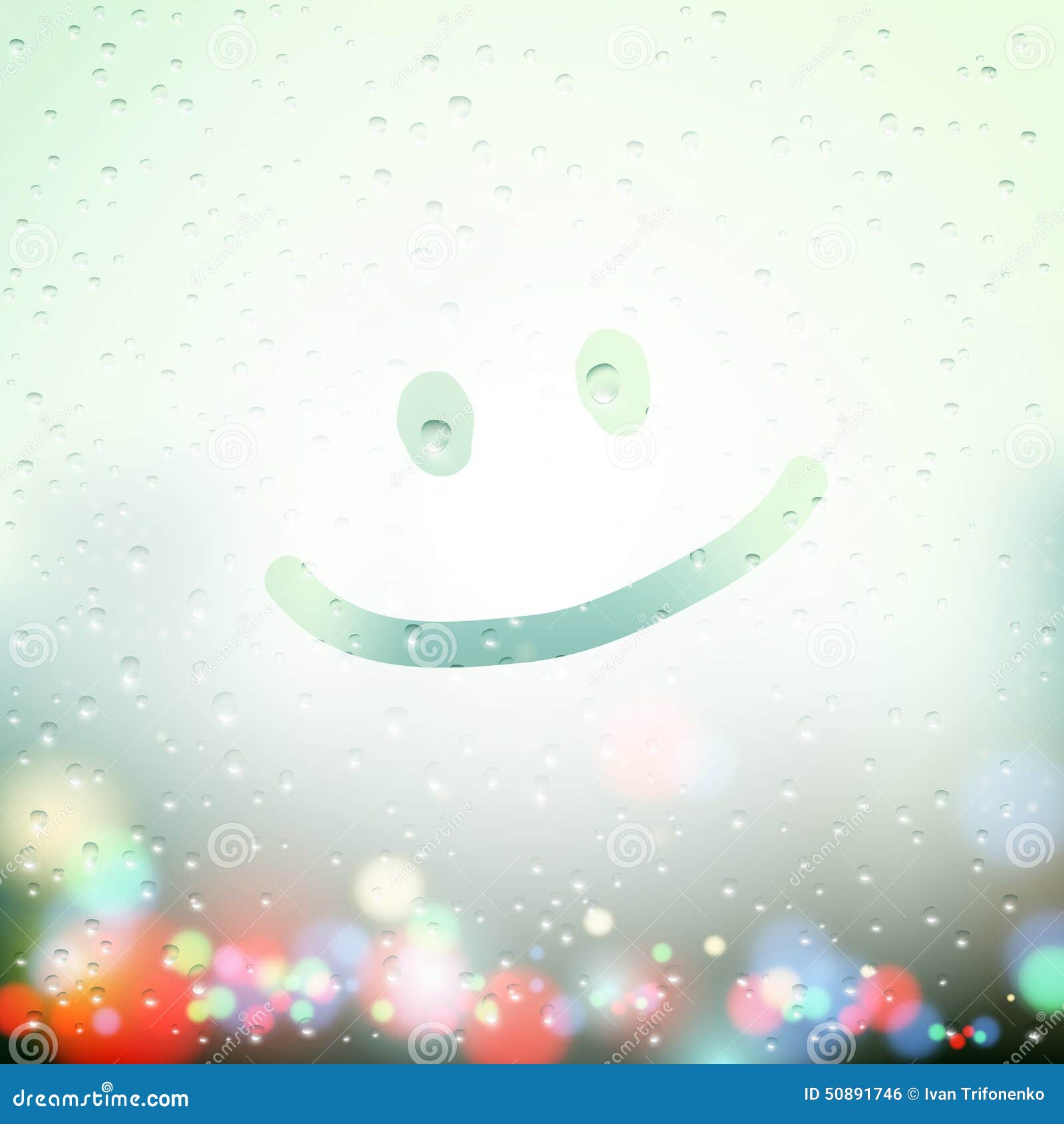 Smile Drawn on Sweaty Window Stock Vector - Illustration of nature ...