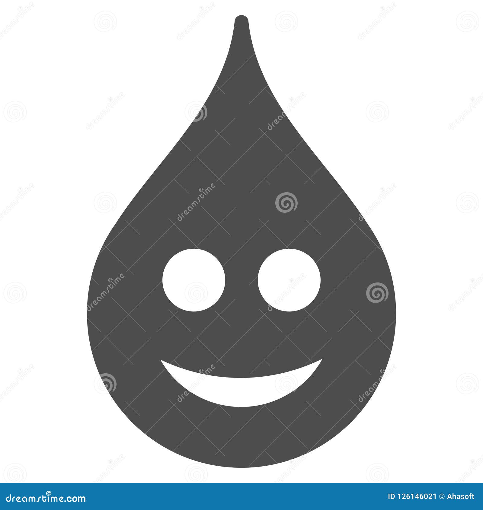 Smile Drop Flat Icon stock illustration. Illustration of grey - 126146021