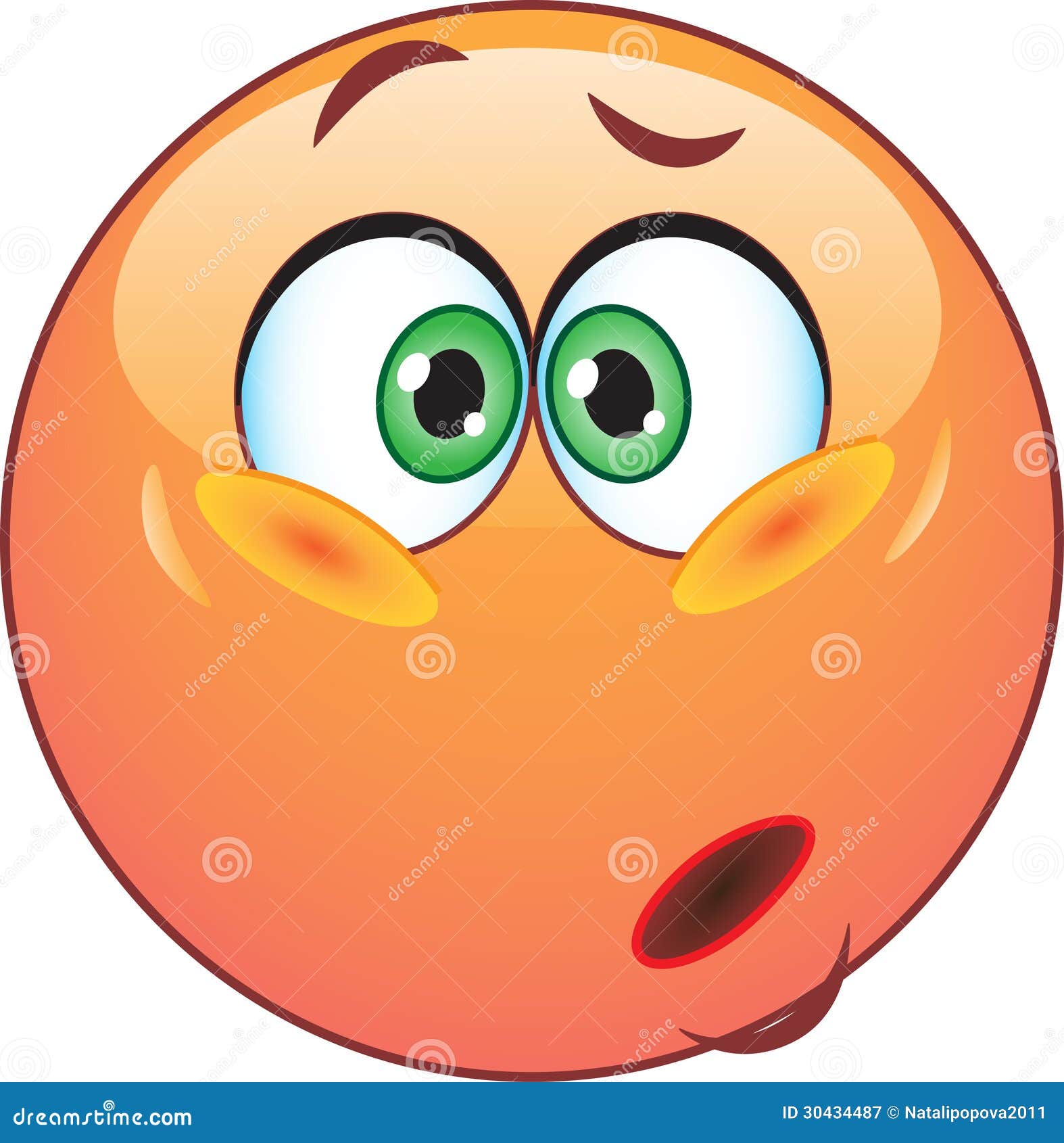 Smile embarrassed. stock illustration. Illustration of feeling - 30434487