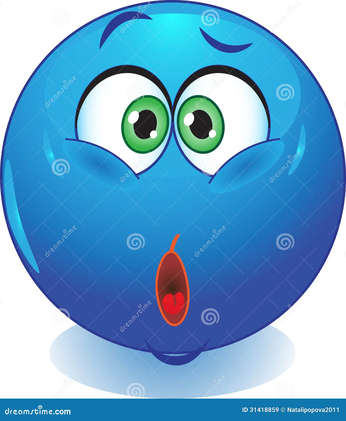 Smile embarrassed. stock illustration. Illustration of eyes - 31418859