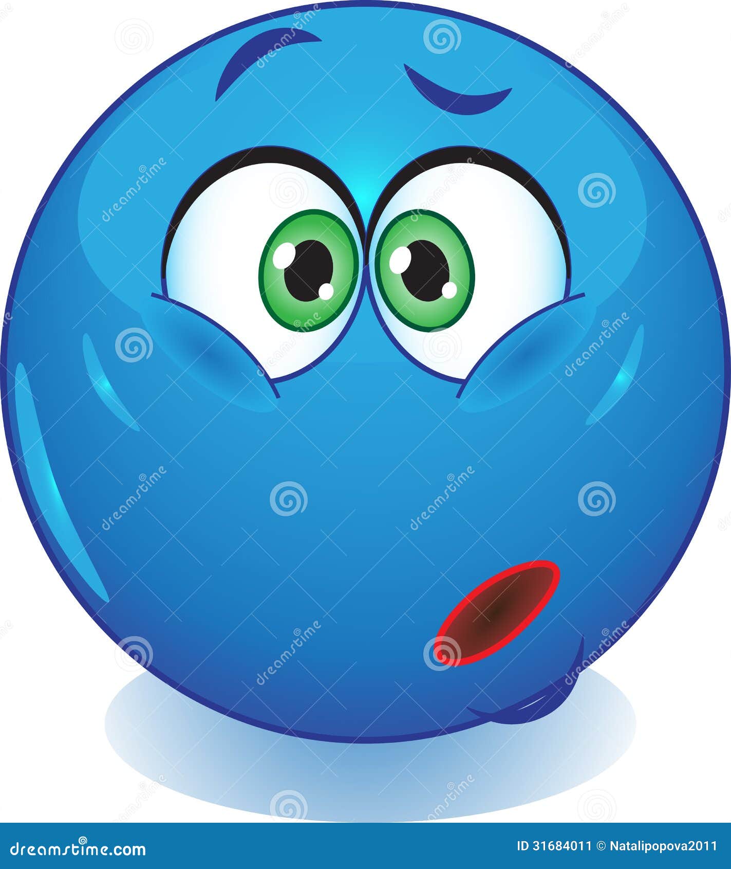 Smile embarrassed. stock illustration. Illustration of round - 31684011